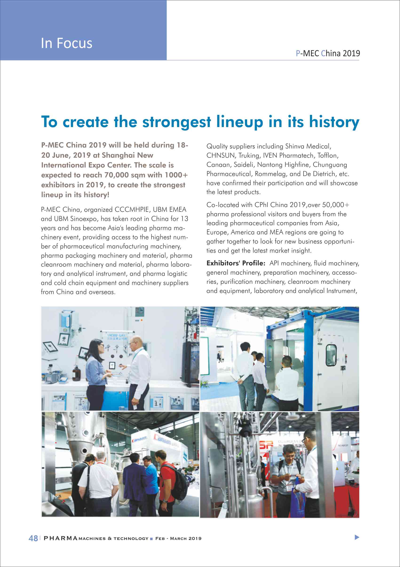 P-MEC China 2019 - Pharma Machines & Technology